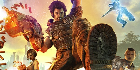 Bulletstorm box art loves the boot - Gematsu