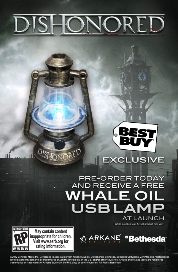 Dishonored pre-order bonuses announced - Gematsu