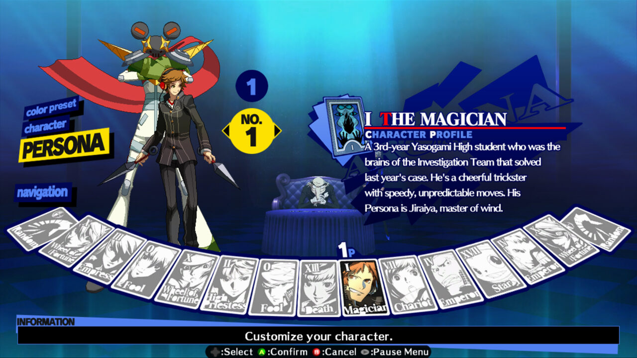 Persona 4 Arena: Yosuke Hanamura screenshots [Update: UI screenshots ...