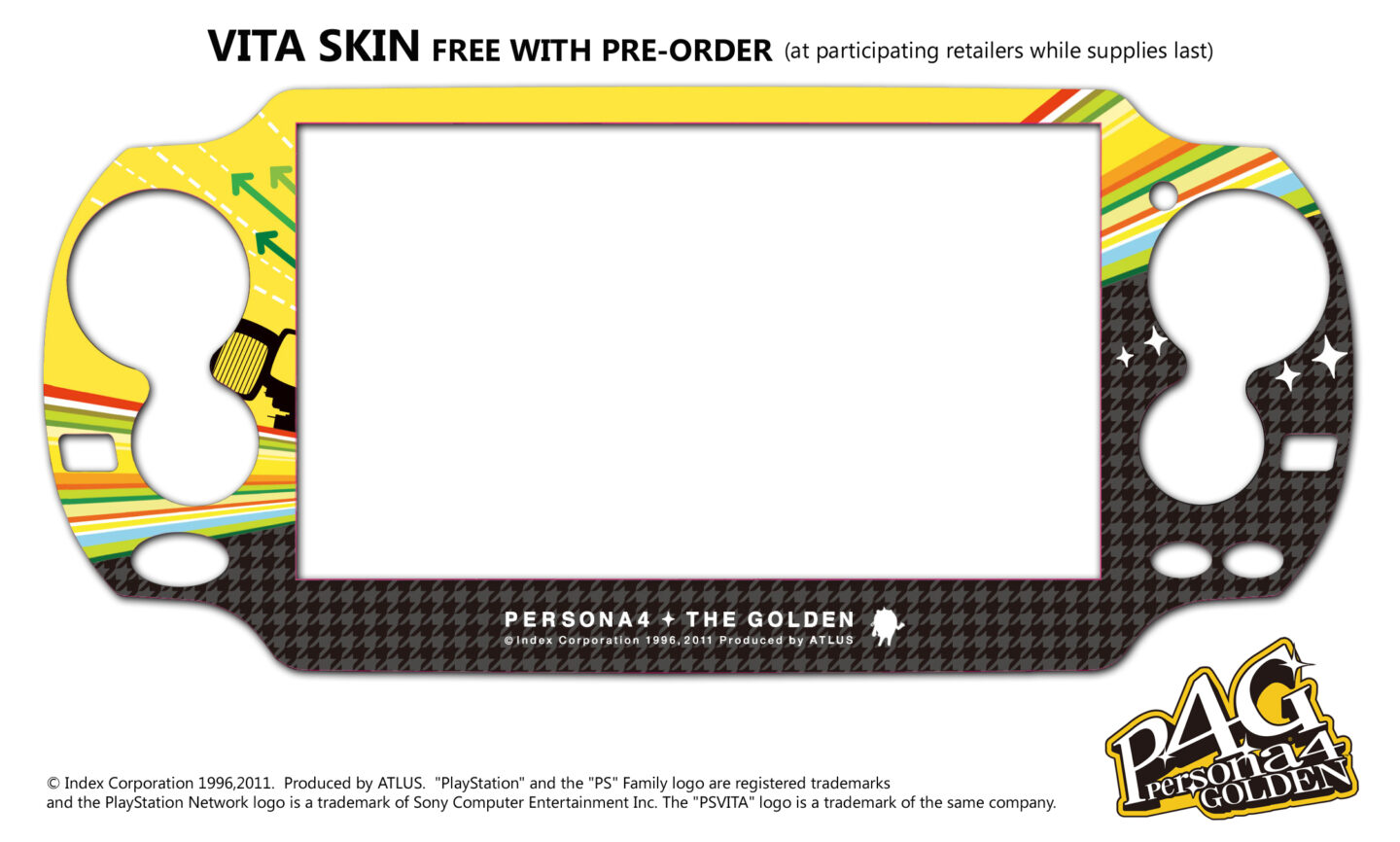 Pre-order Persona 4 Golden, get a free PS Vita skin - Gematsu
