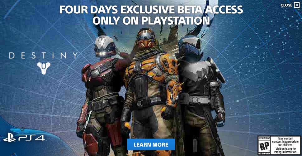 PlayStation gets four days exclusive beta access to Destiny - Gematsu