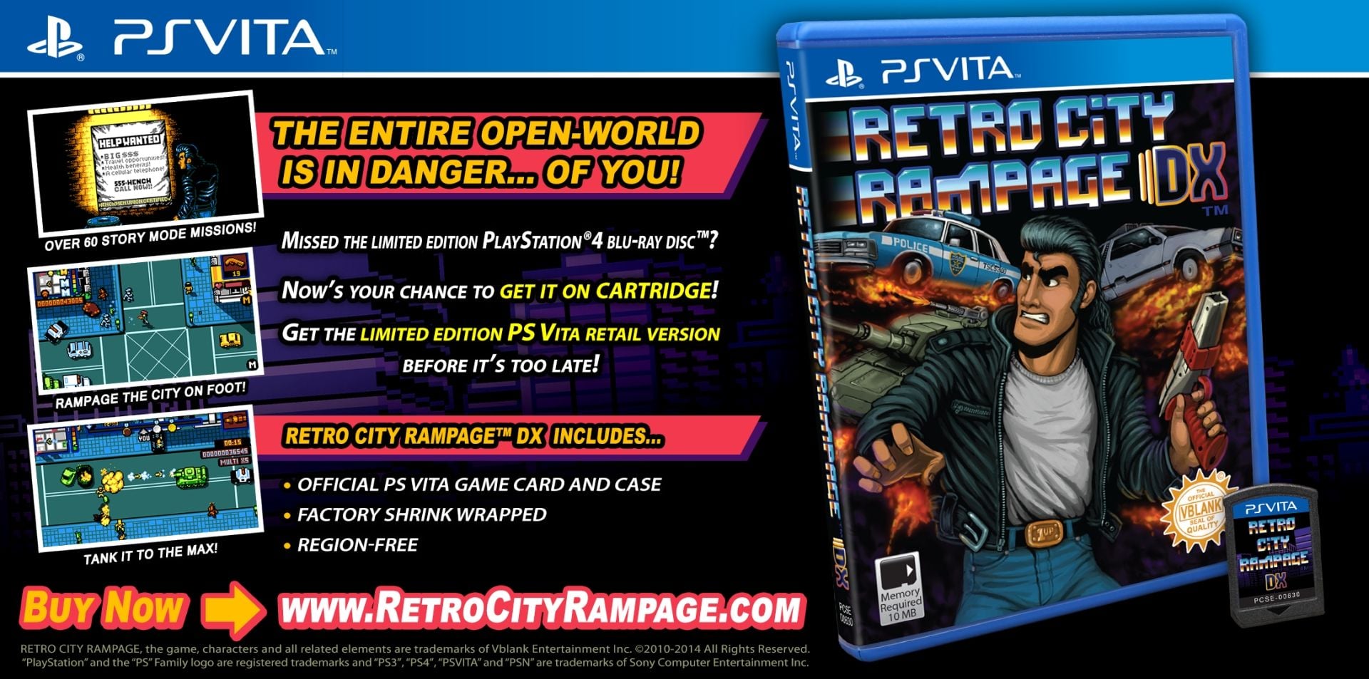Retro City Rampage DX PS Vita physical edition announced - Gematsu