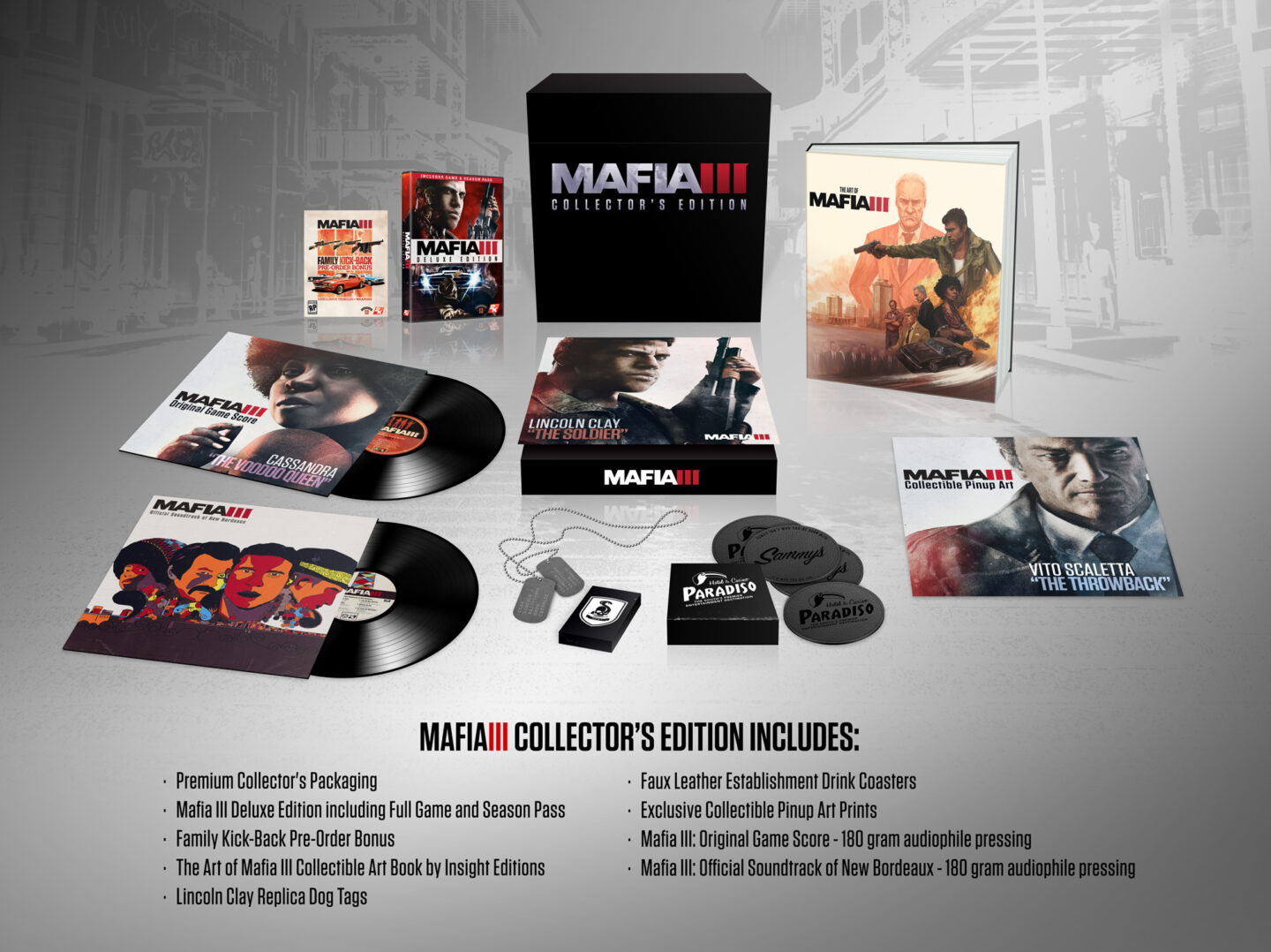 Mafia III collector’s edition detailed - Gematsu