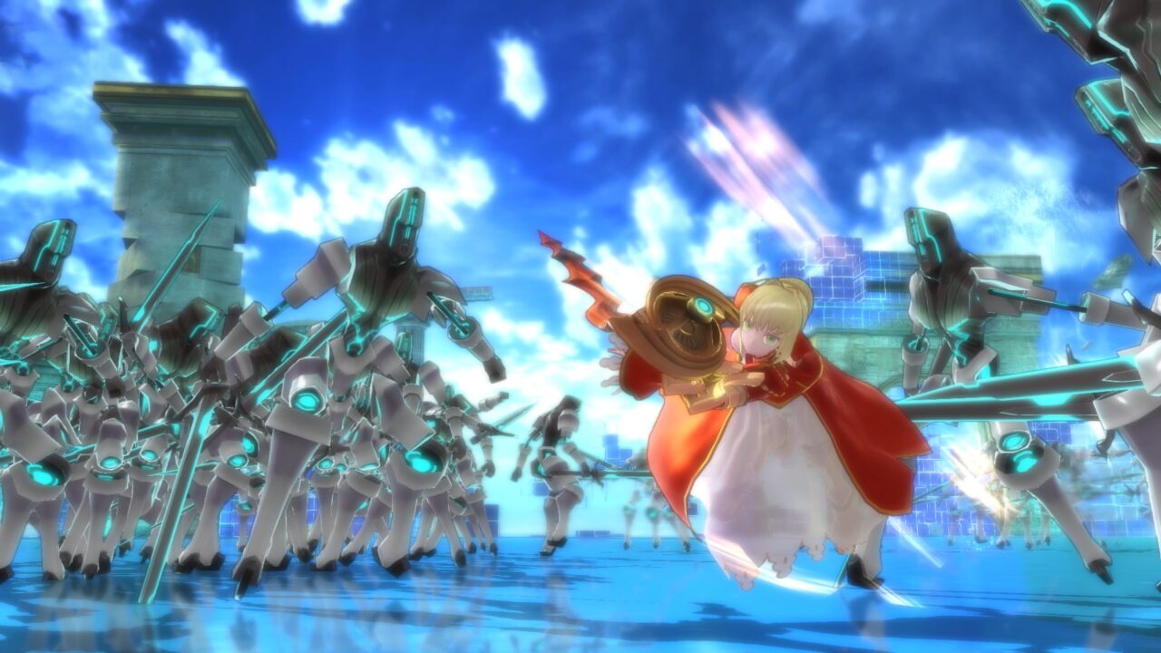 Fate/EXTELLA details and screenshots: Artoria, Gilgamesh, and Mumei ...