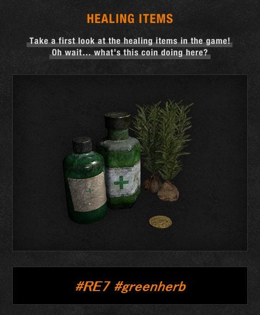 First look at Resident Evil 7’s healing items - Gematsu