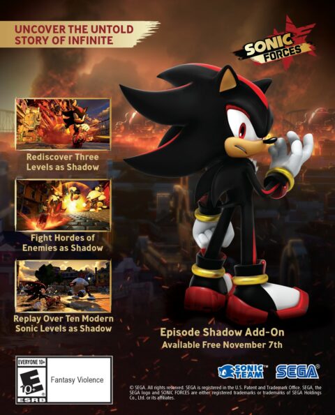 Sonic Forces free DLC ‘Episode Shadow’ announced - Gematsu