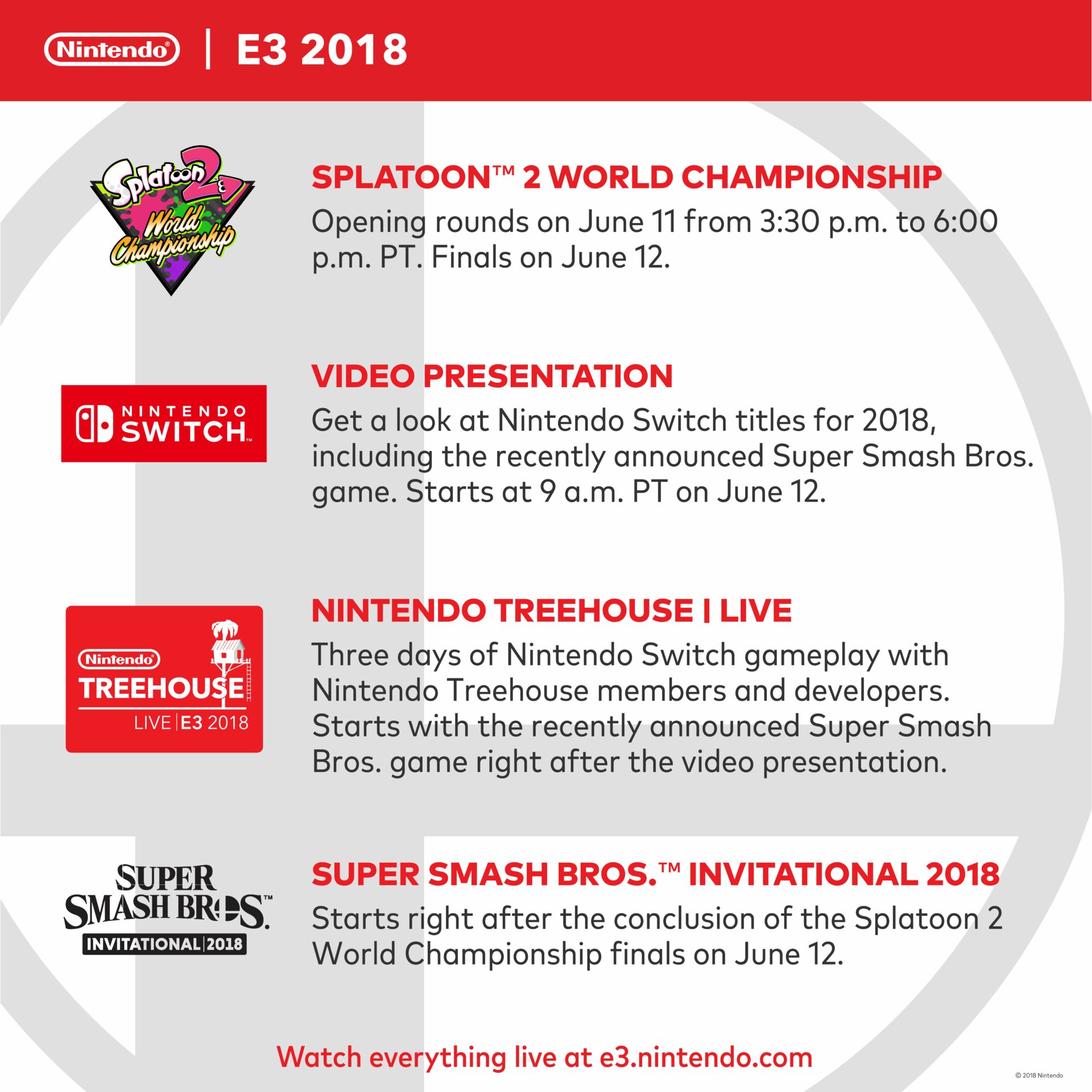 Nintendo announces E3 2018 plans - Gematsu