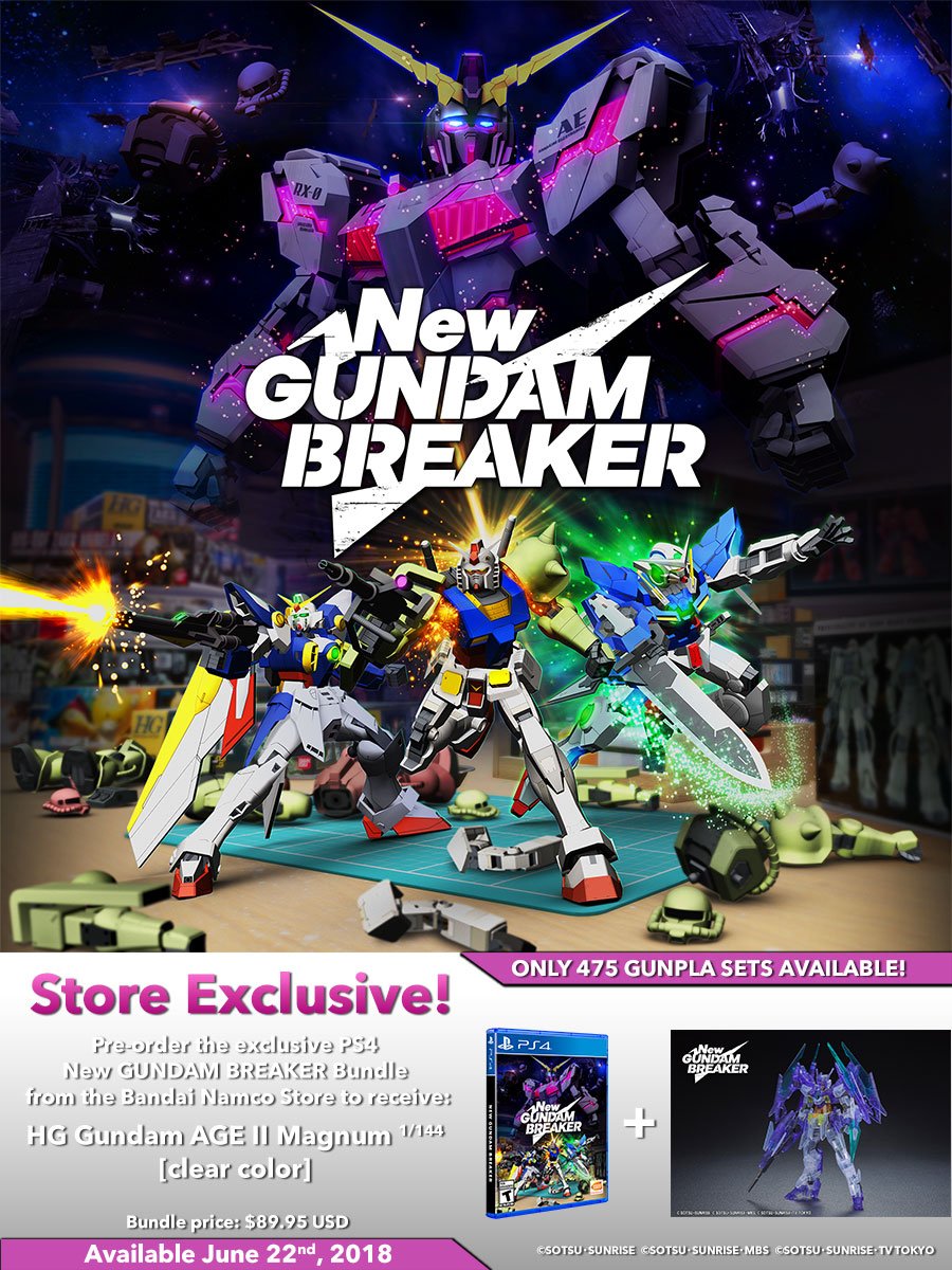 Bandai Namco Store-exclusive New Gundam Breaker PS4 bundle with Gunpla ...