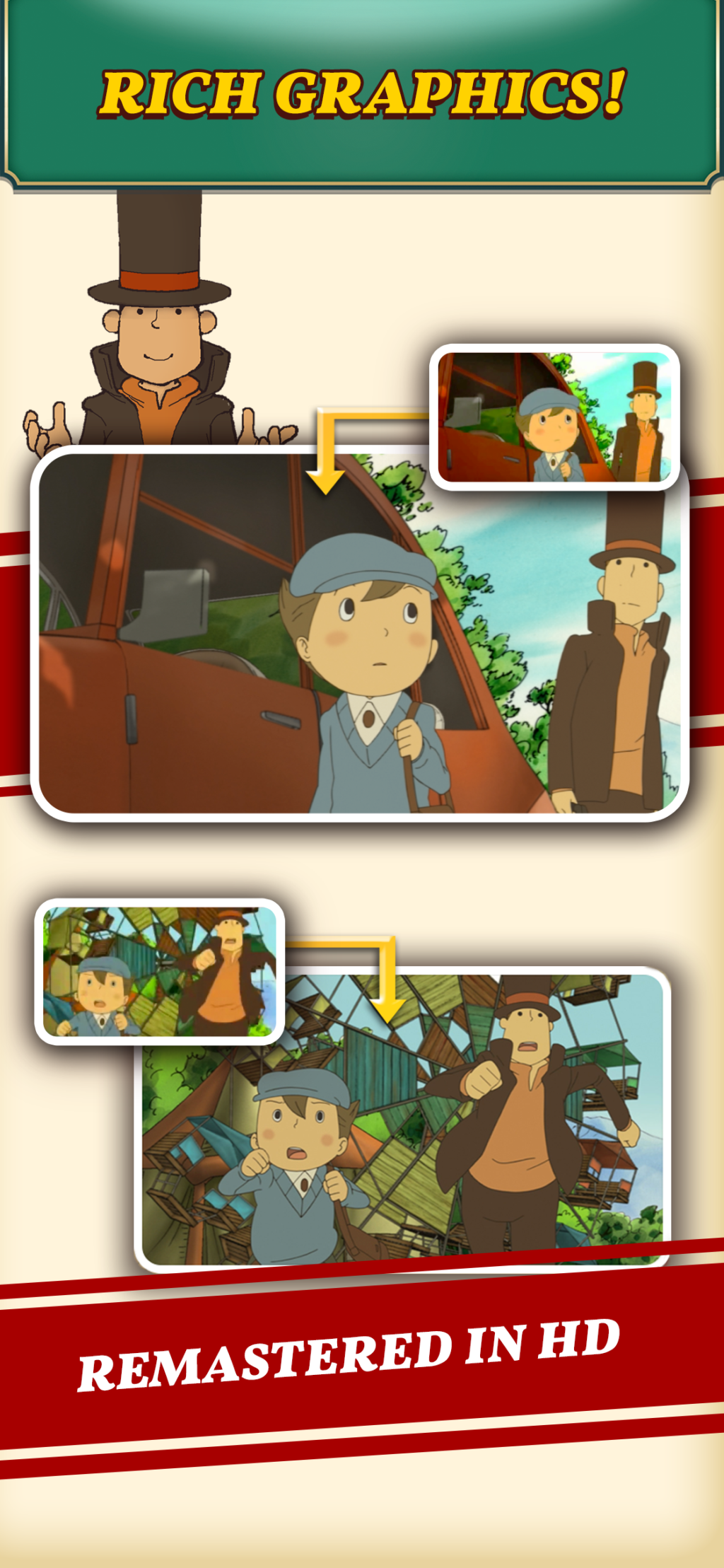Professor Layton and the Curious Village HD for Mobile now available in ...