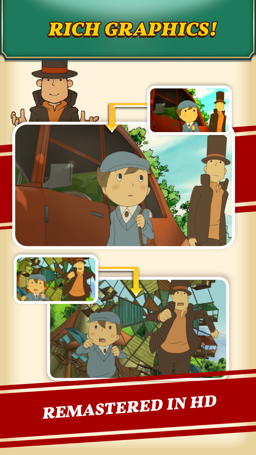 Professor Layton and the Curious Village HD for Mobile now available in ...