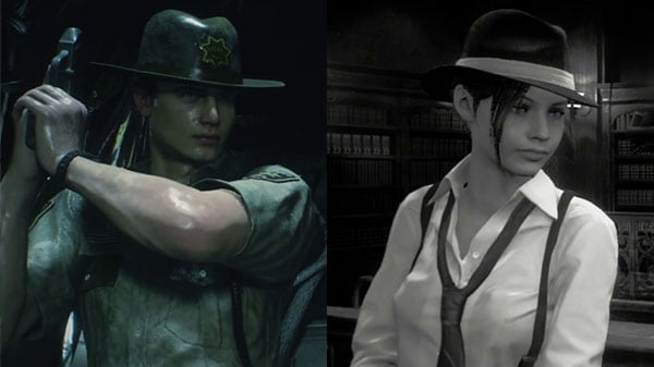 Resident Evil 2 Claire ‘Noir’ and Leon ‘Arklay Sheriff’ DLC costumes ...