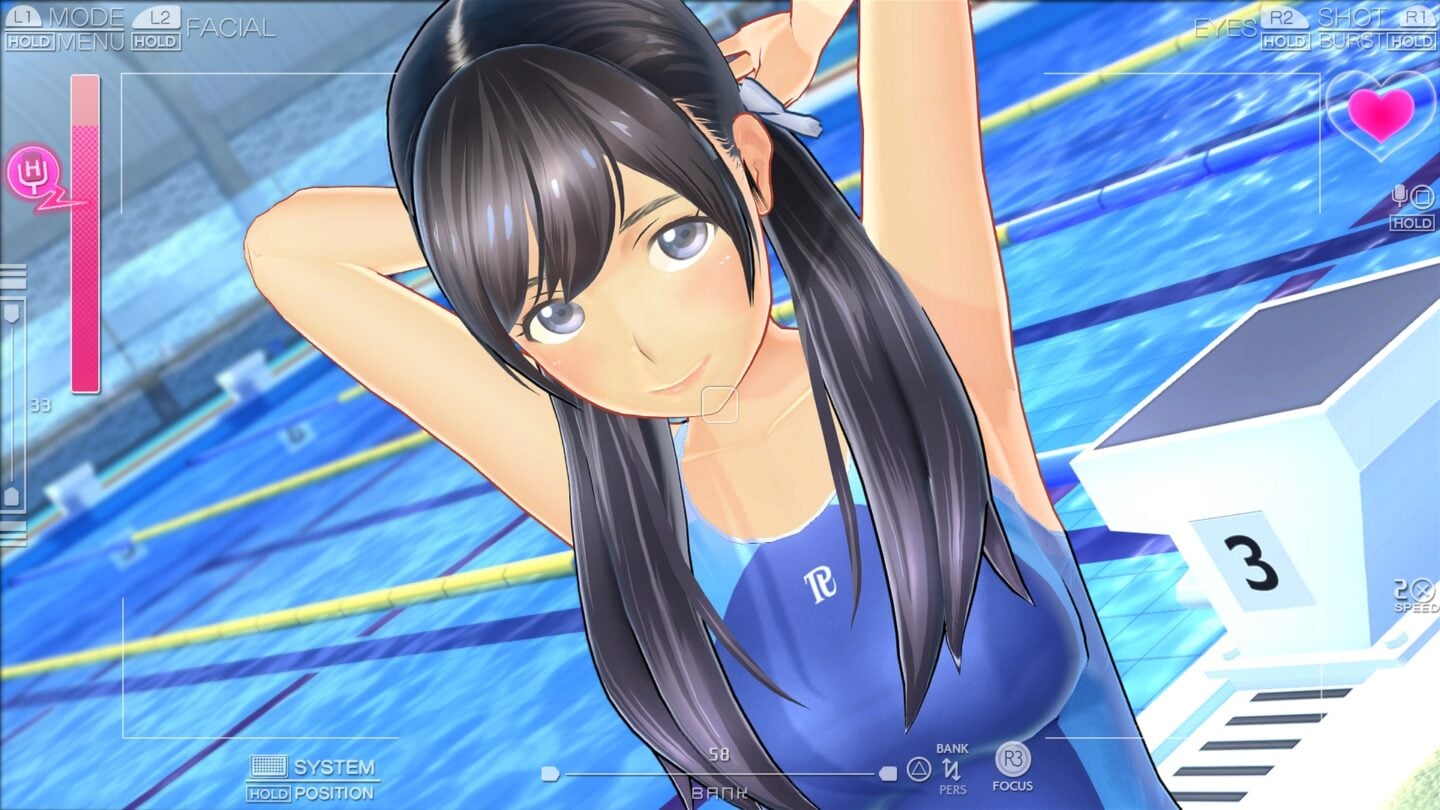LoveR gym and pool photo session screenshots - Gematsu