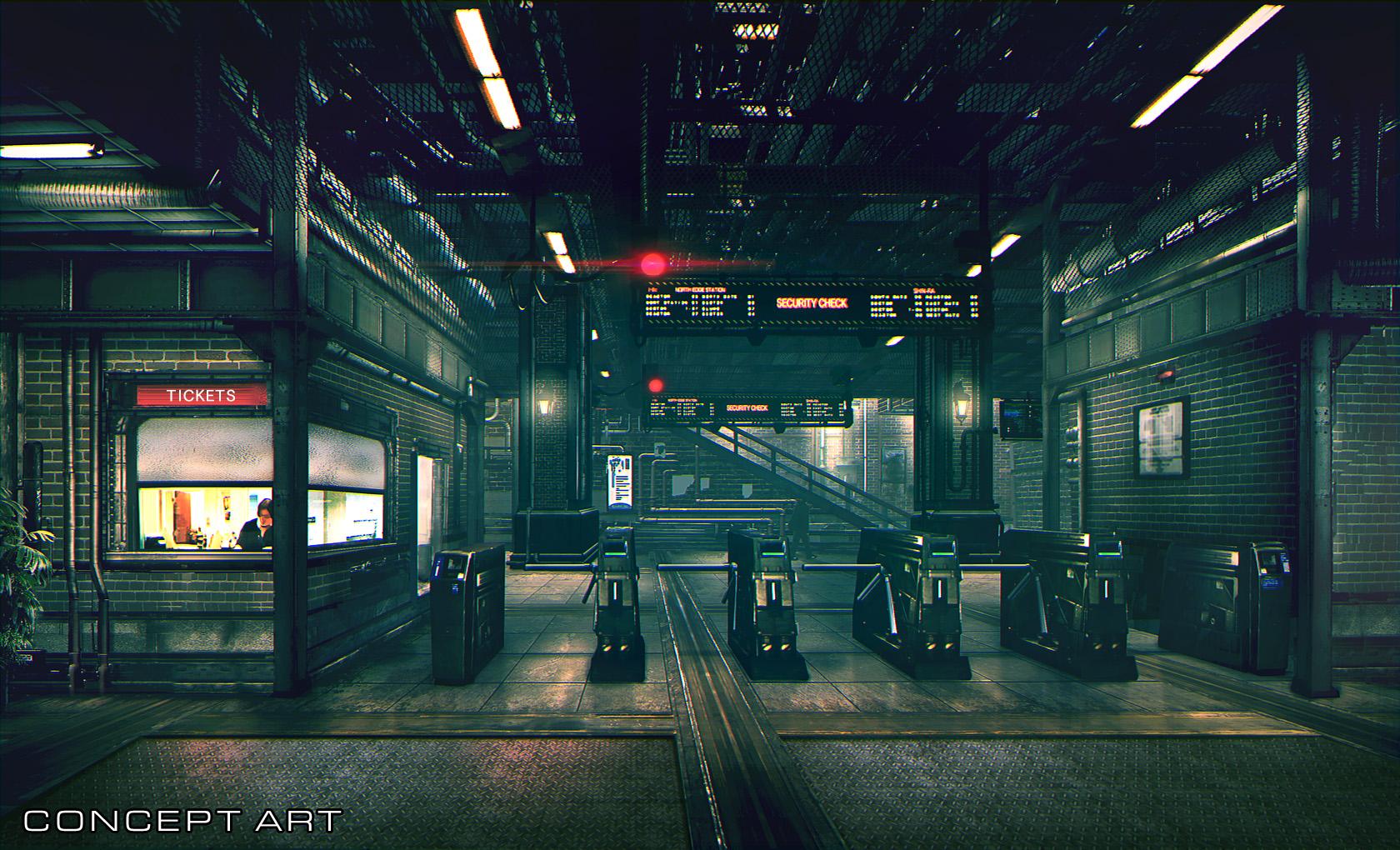Final Fantasy VII Remake ‘Sector 1 Station’ concept artwork - Gematsu
