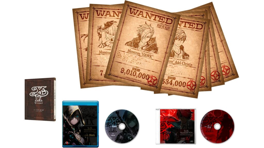 Ys IX details Japanese limited edition, Doll, Raging Bull, Renegade ...