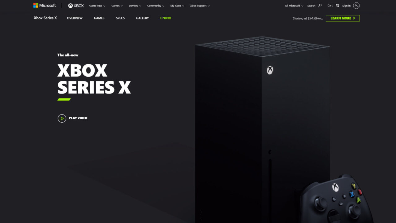 Xbox Series X and Xbox Series S official websites relaunched - Gematsu
