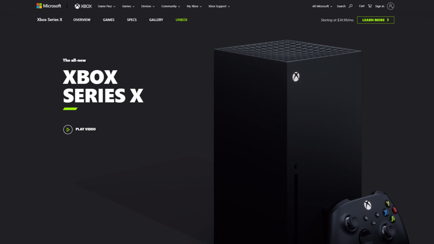 Xbox Series X and Xbox Series S official websites relaunched - Gematsu