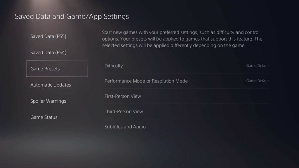 PS5 support videos reveal game presets, rest mode power options, more ...