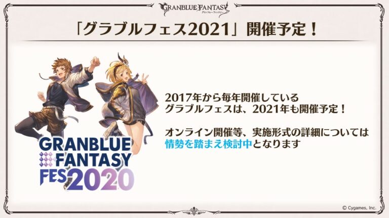 Granblue Fantasy Fes 2021 announced - Gematsu