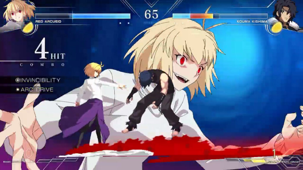 Melty Blood: Type Lumina - Red Arcueid vs. Kouma Kishima gameplay #2 ...