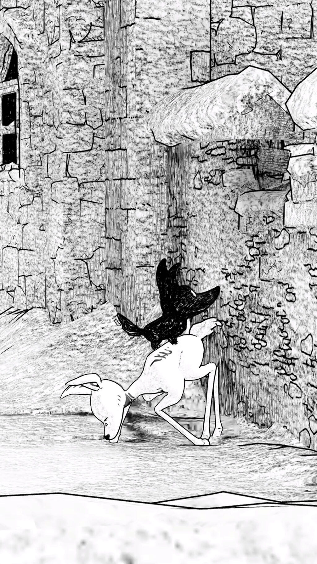 Hand-drawn adventure game Blanc announced for Switch, PC - Gematsu