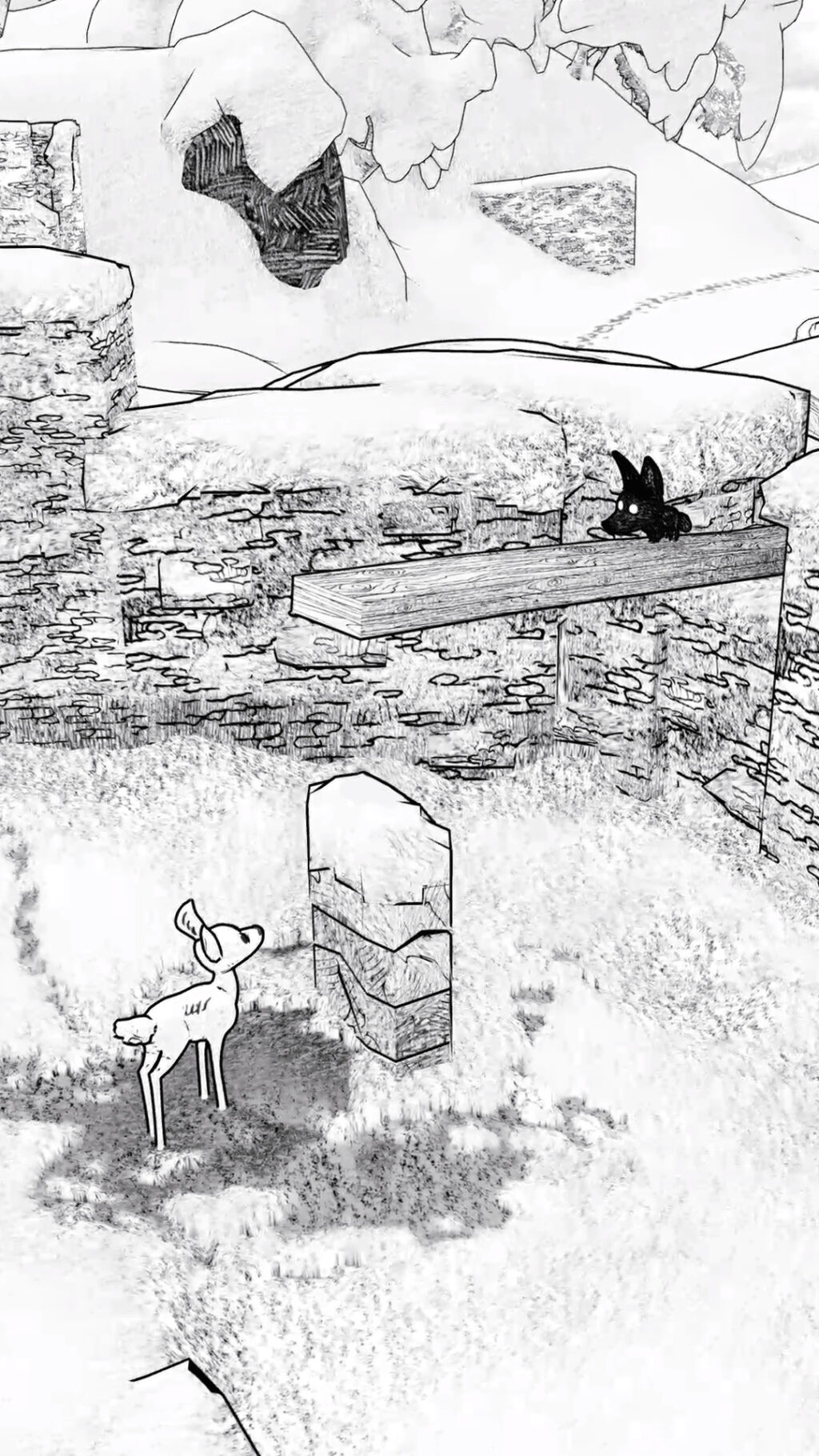 Hand-drawn adventure game Blanc announced for Switch, PC - Gematsu