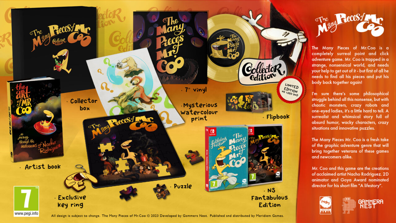 Hand-drawn point-and-click adventure game The Many Pieces of Mr. Coo ...