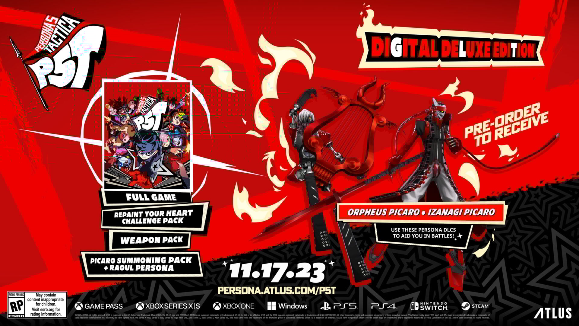 Persona 5 Tactica pre-orders now available - Gematsu