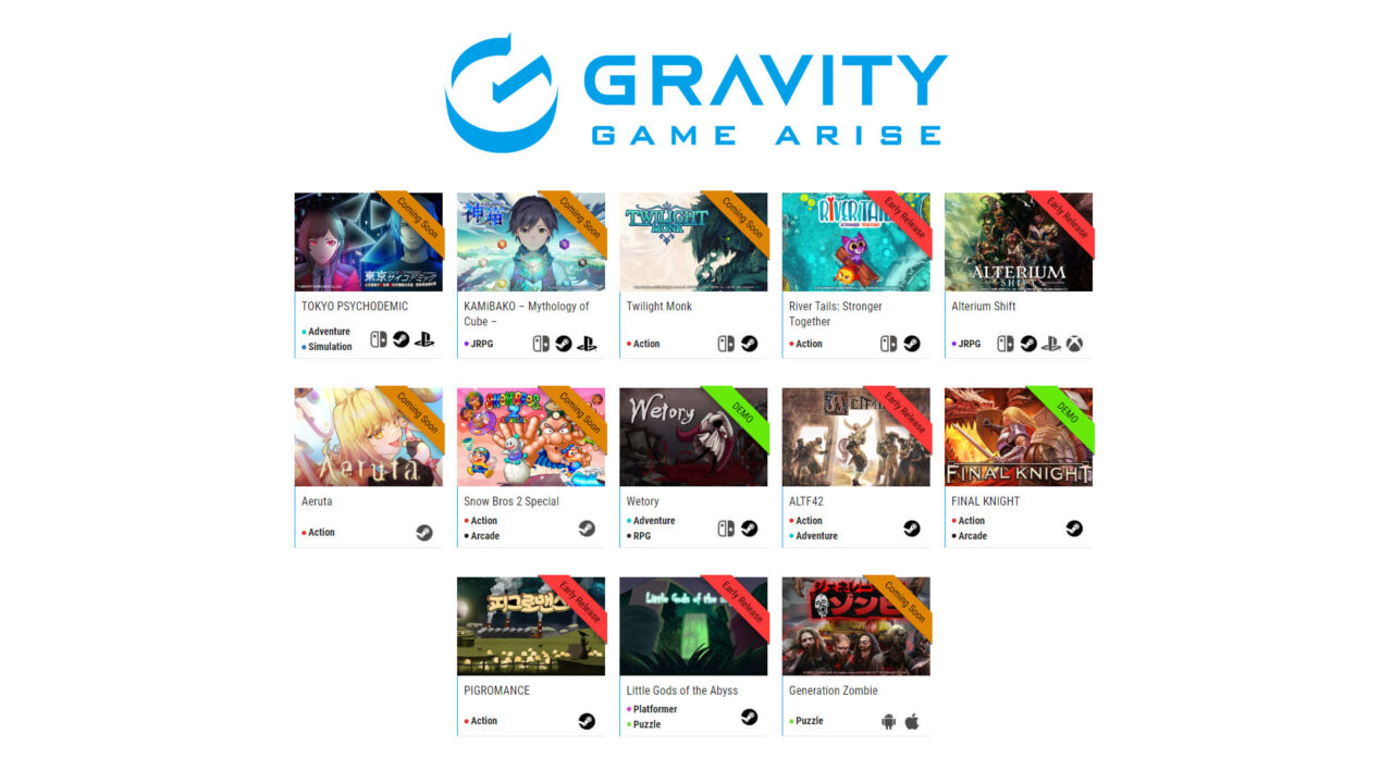 Gravity Game Arise announces TGS 2023 lineup - Gematsu