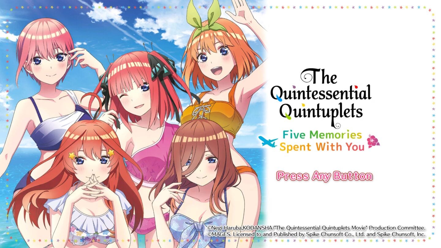 Spike Chunsoft to publish MAGES.’ The Quintessential Quintuplets games ...