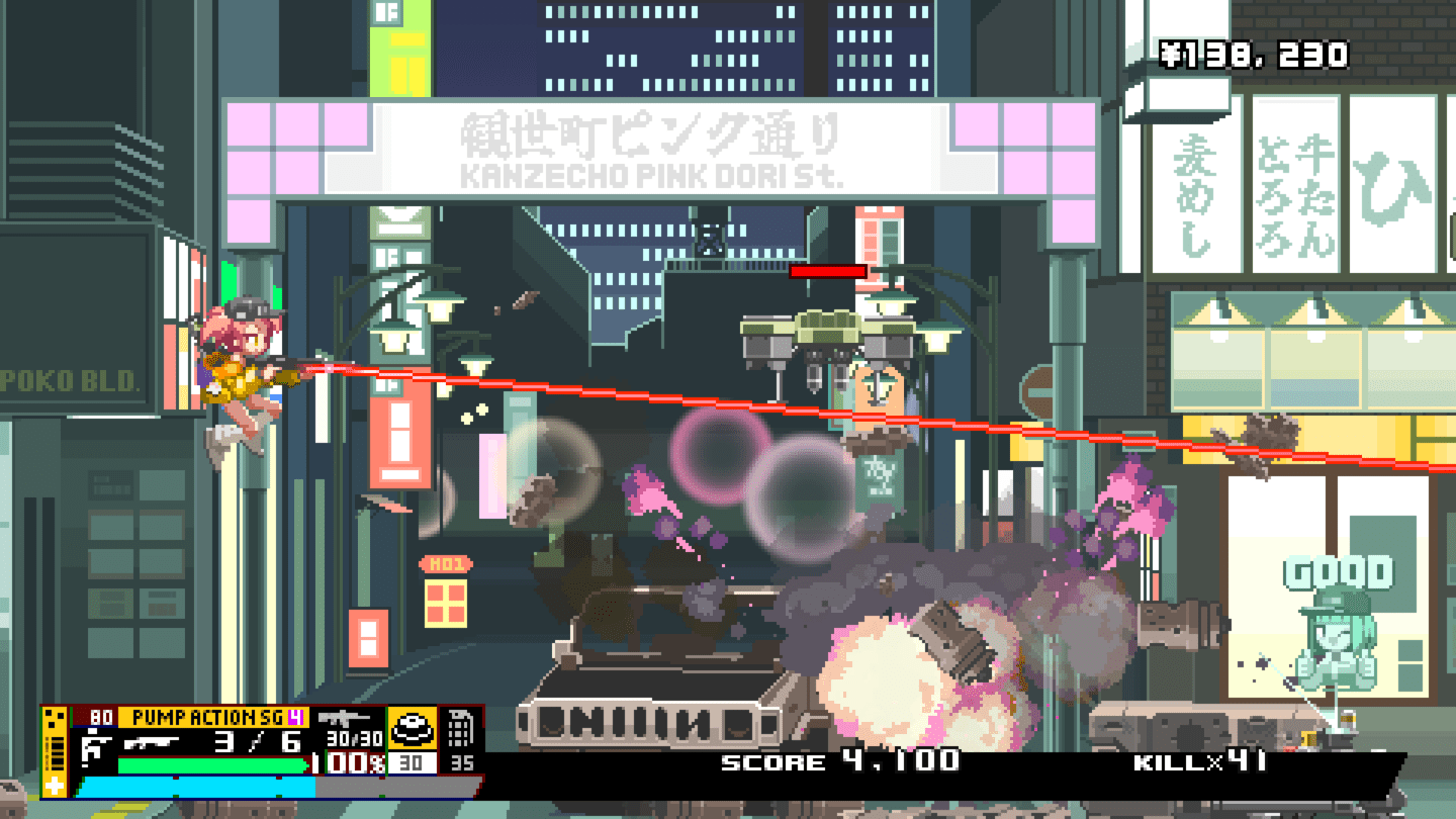 Pixel art side-scrolling action game Nitro Express announced for PC - Gematsu