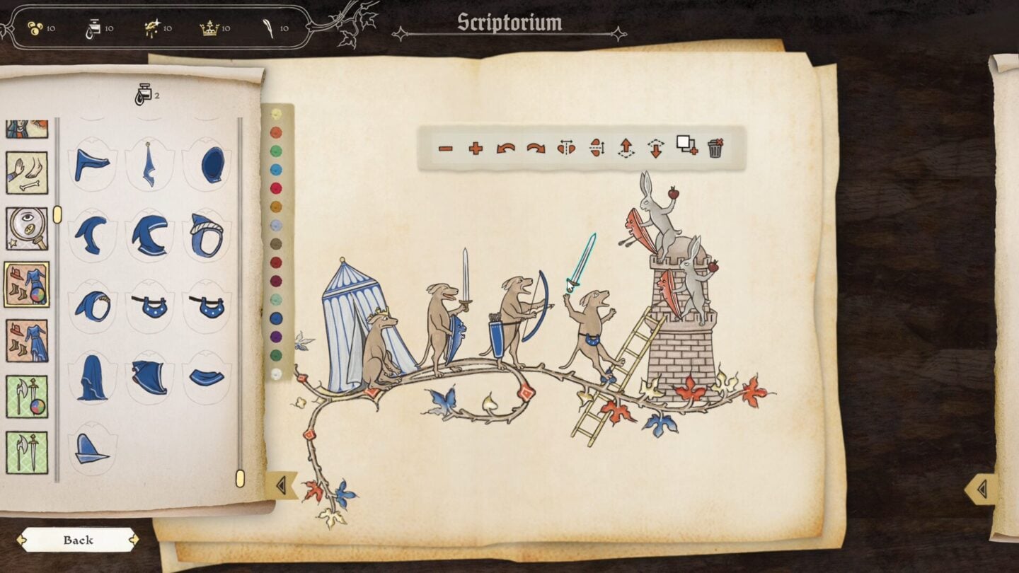 Manuscript workshop simulation game Scriptorium: Master of Manuscripts ...