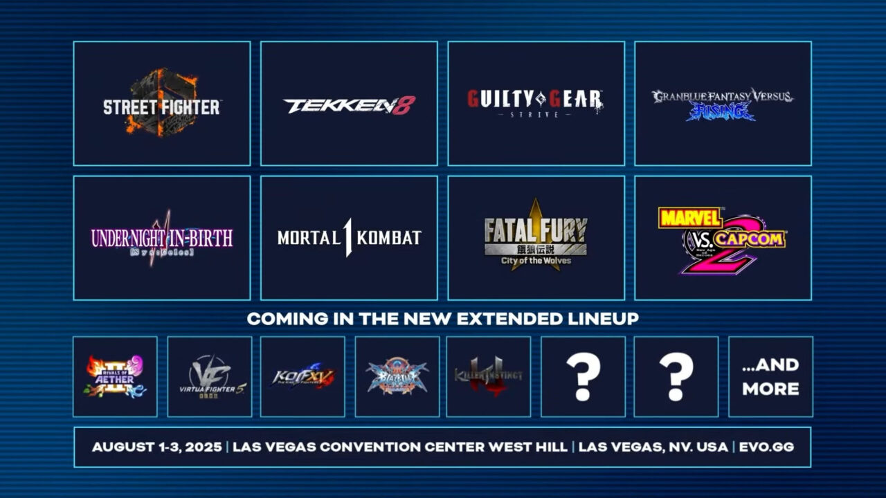EVO 2025 title lineup announced - Gematsu