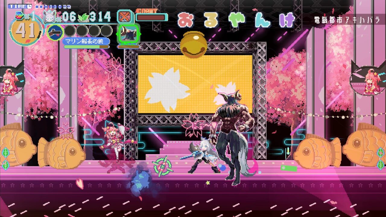 Pixel art high-speed action game FUBUKI ~zero in on Holoearth~ HOLOLIVE ...