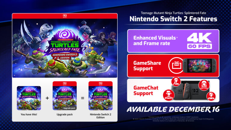 Teenage Mutant Ninja Turtles: Splintered Fate coming to Switch 2 on ...