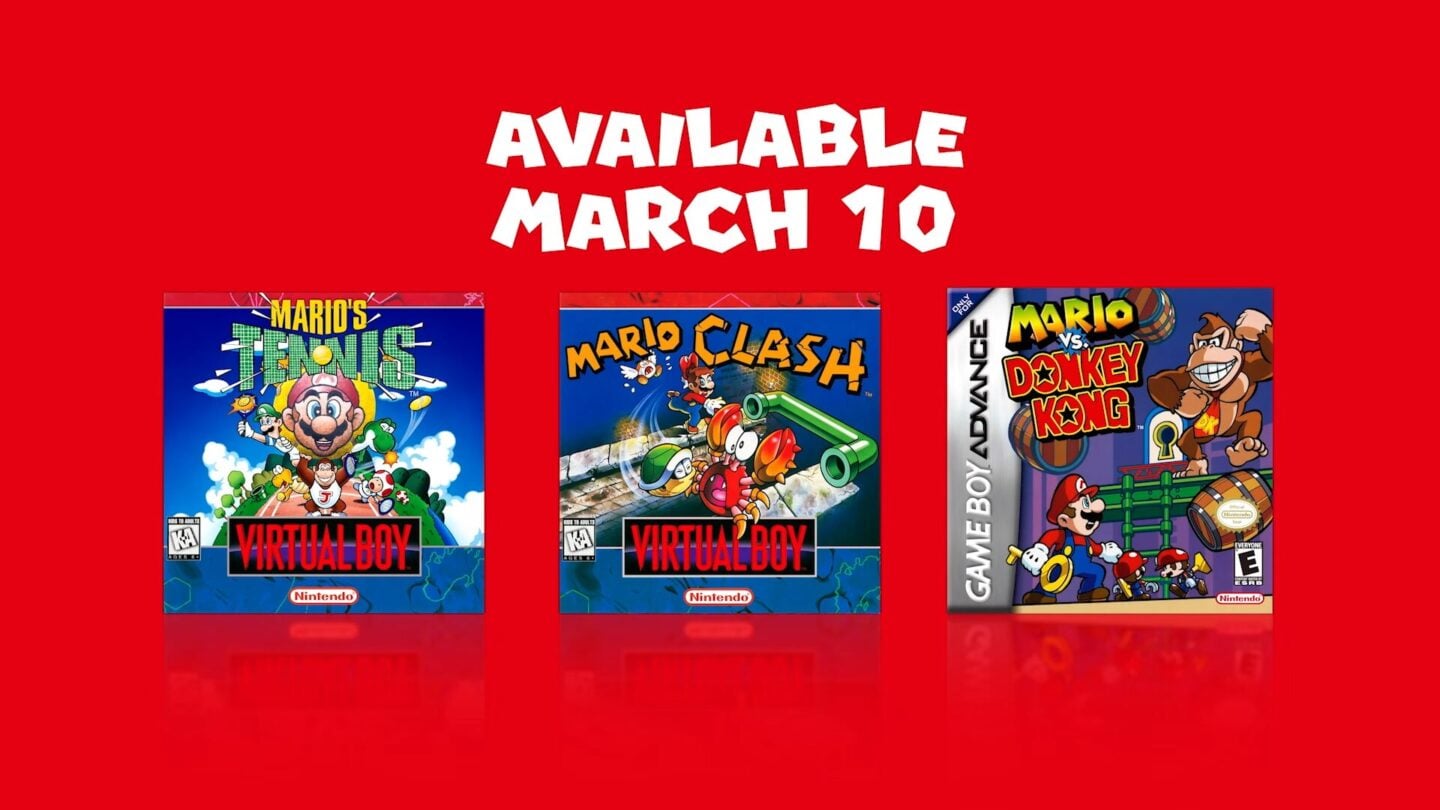 Game Boy Advance and Virtual Boy - Nintendo Classics add Mario vs ...